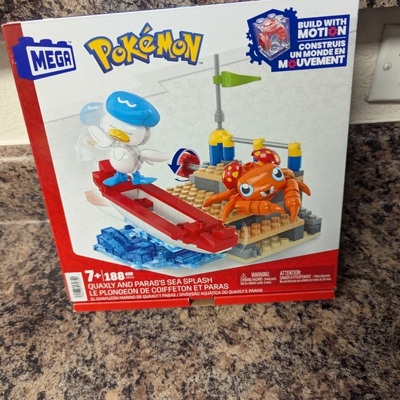 Pokemon | Toys | Mega Pokemon Building Set Quaxly And Parass Sea Splash ...